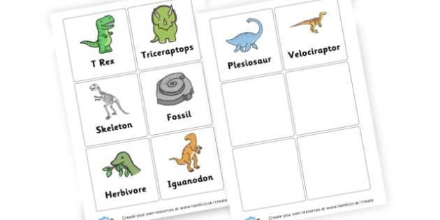 Dinosaurs Word Cards