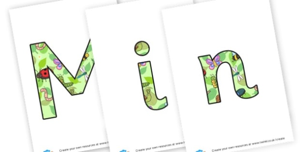 Mini beast lettering - display lettering (teacher made)