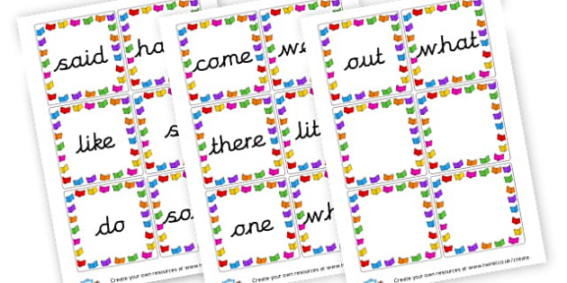 Phase 4 Tricky Words Cards (teacher made)