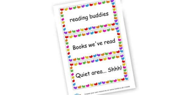 reading area some (teacher made)