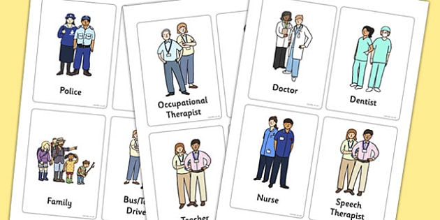 people who help us Pictures (teacher made)