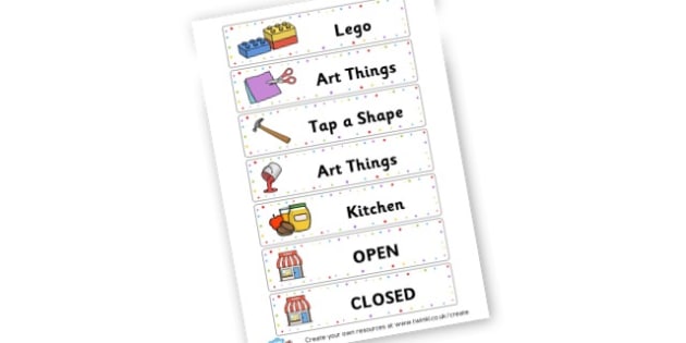 Labels (teacher made)