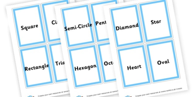 Shape Name Cards (teacher made)