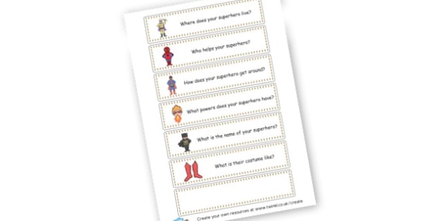 Superhero Questions (teacher made)