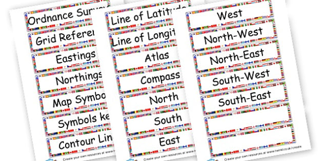 OS Map words (teacher made)