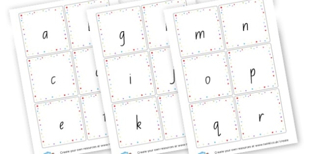 Lower Case Alphabet Memory Game (teacher made)
