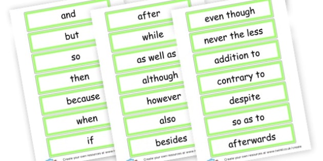 VCOP Connectives - KS2 VCOP Primary Resources, Vocabulary, Connectors