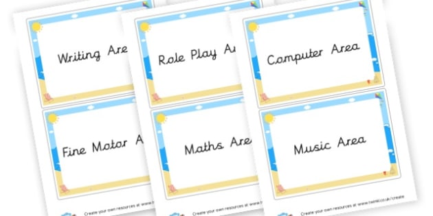 Classroom Area Signs