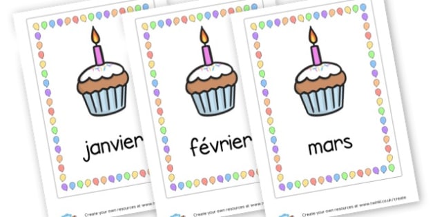 French Months of the Year Display Posters (teacher made)