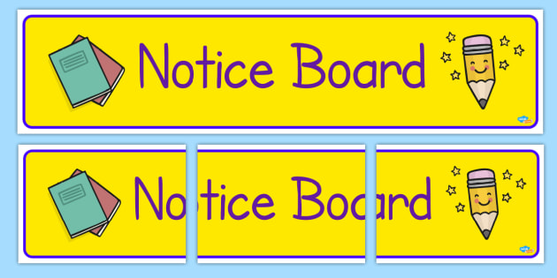 Notice Board Display Banner - Classroom Banners Primary