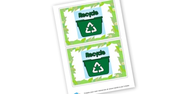 Recycle - display lettering (teacher made)