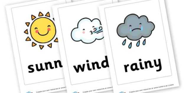 Weather Cards (Large) (Teacher-Made)