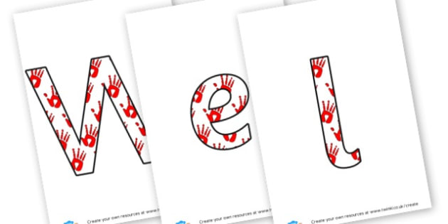 welcome - display lettering (Teacher-Made)