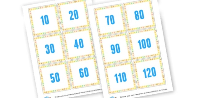 10 x tables to 120 (teacher made)