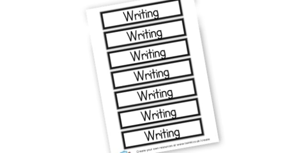 Writing Book label (teacher made)