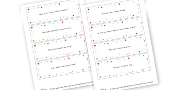 Weather Questions (teacher made)
