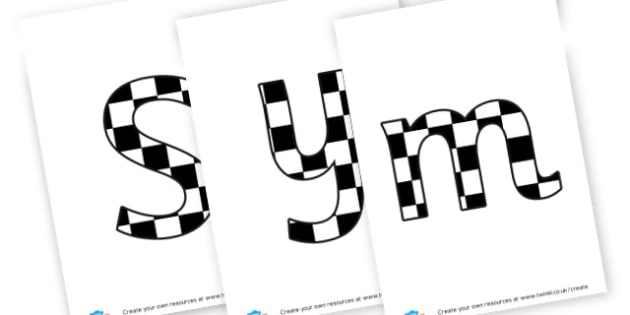 Symmetry - display lettering (teacher made)