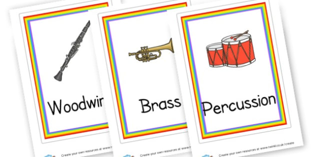 Orchestra Families (A4) Cards - Music Display Primary Resources