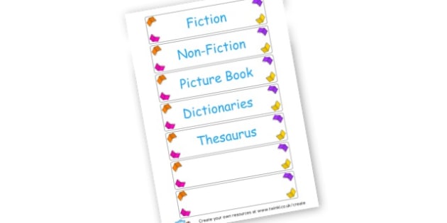 Book Display Labels (teacher made)