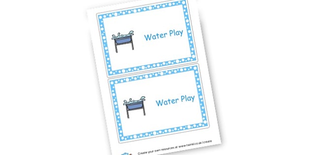 Water Play (teacher made)