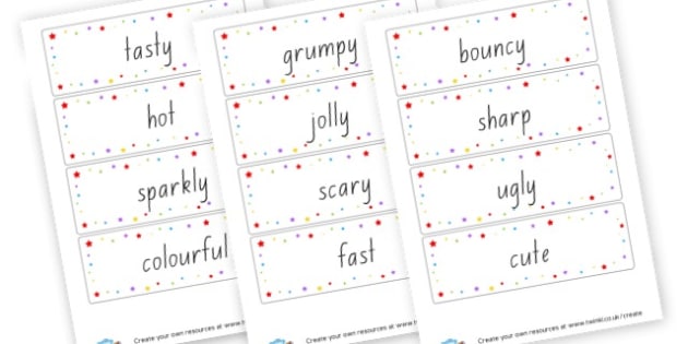 Wow Words Cards (Teacher-Made)