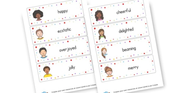 Happy Word Cards (teacher made)