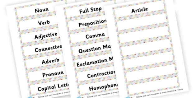 SPaG Word Cards - SPaG (teacher made)