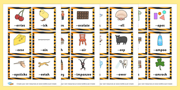 sh and ch diagraphs Cards (teacher made)