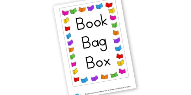 Book Bag Box Label - Classroom Signs & Label Primary Resources, labels