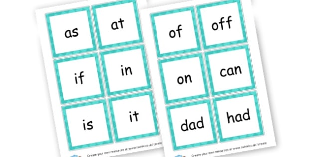High Frequency Word Cards (teacher made)
