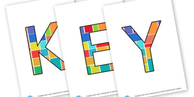 Key Questions - display lettering