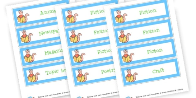 Book Corner Labels (teacher made)