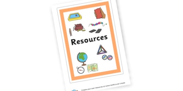 Resources Poster (teacher made)