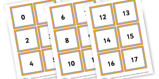 Number Cards (teacher made)