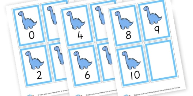 Number Cards 1-10 (Blue) (teacher made)