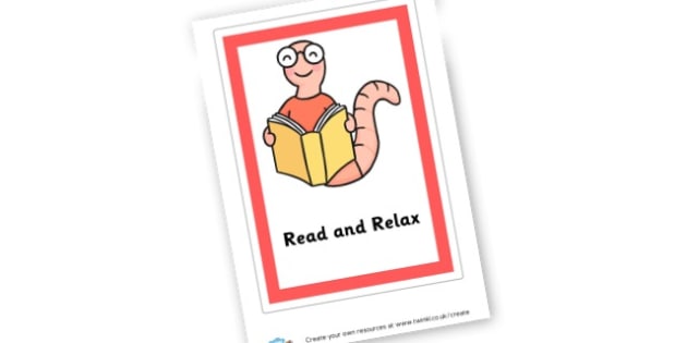 Reading and Relax Sign (teacher made)