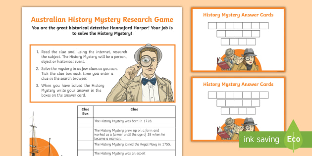Captain James Cook History Mystery Research Game