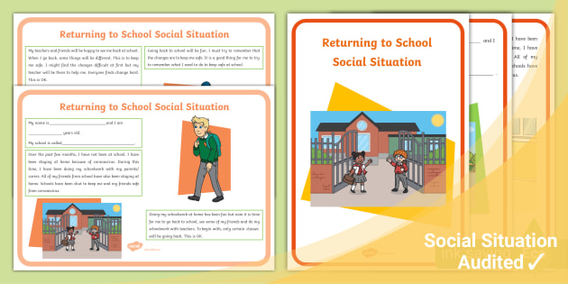 Back to School Covid - Social Situations (teacher made)