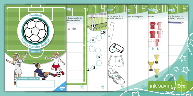 Football Maths Activity Booklet for Ages 3 - 5