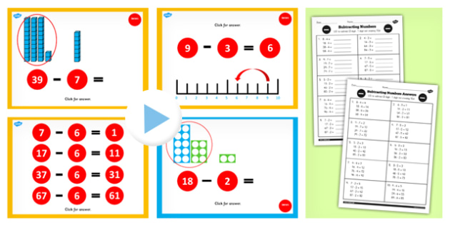 Year 2 Subtracting 2 Digit Numbers and Ones Not Crossing 10