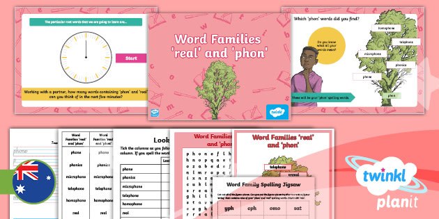 Year 4 Spelling: Word Families Lesson 2 (teacher made)