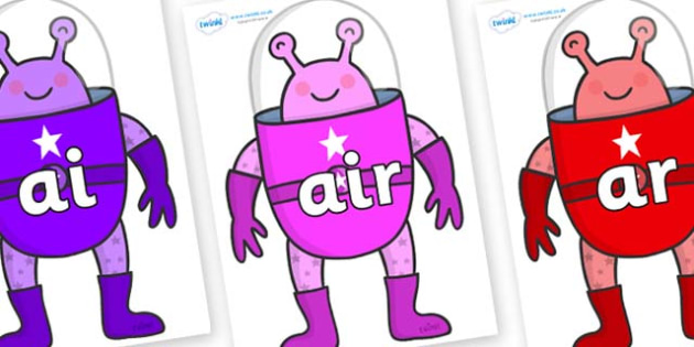 Phase 3 Phonemes on Alien (teacher made)