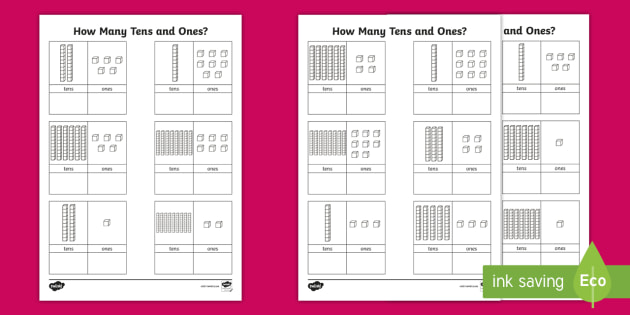 Tens and Ones Worksheet (teacher made)