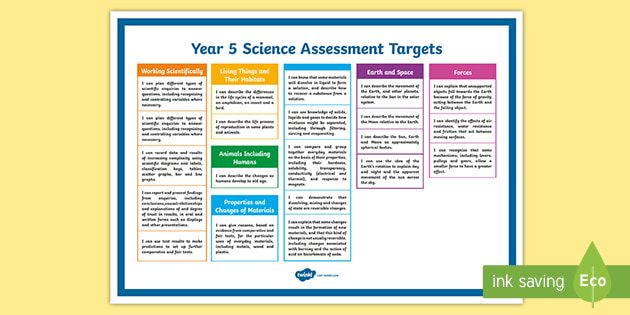 Year 5 Science Assessment Display Posters - Year 5 Science Assessment ...
