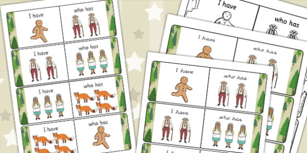 The Gingerbread Man I Have Who Has Counting Activity - counting