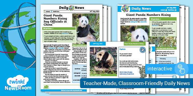 Giant Panda Reading Comprehension | Twinkl NewsRoom Giant Panda Reading Comprehension | Twinkl NewsRoom