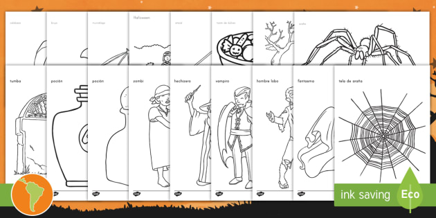 Halloween - Hojas de colorear