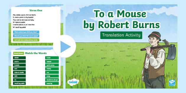 Robert Burns To a Mouse Translation PowerPoint
