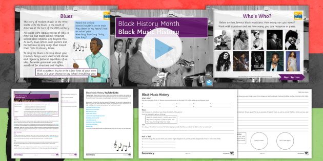 Black Music History Lesson Pack (teacher made)