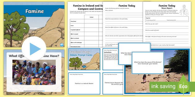 Fifth/Sixth Class Geography Famine Pack (teacher made)
